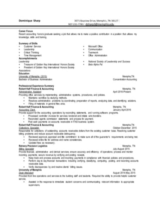 Dominique sharp resume | PDF