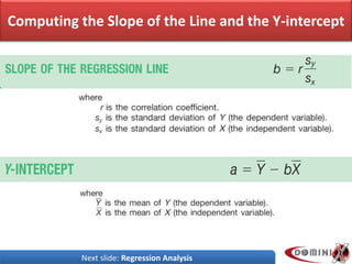 Presentation on regression (Statistics) | PPTX