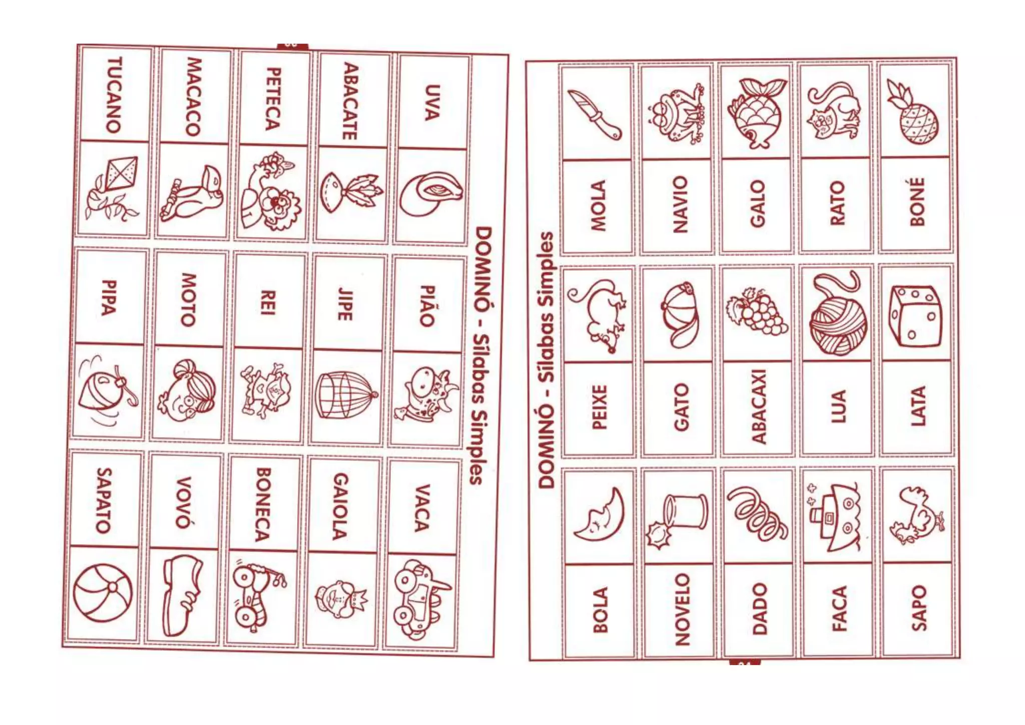 Domino silabas-simples (1) | DOCX