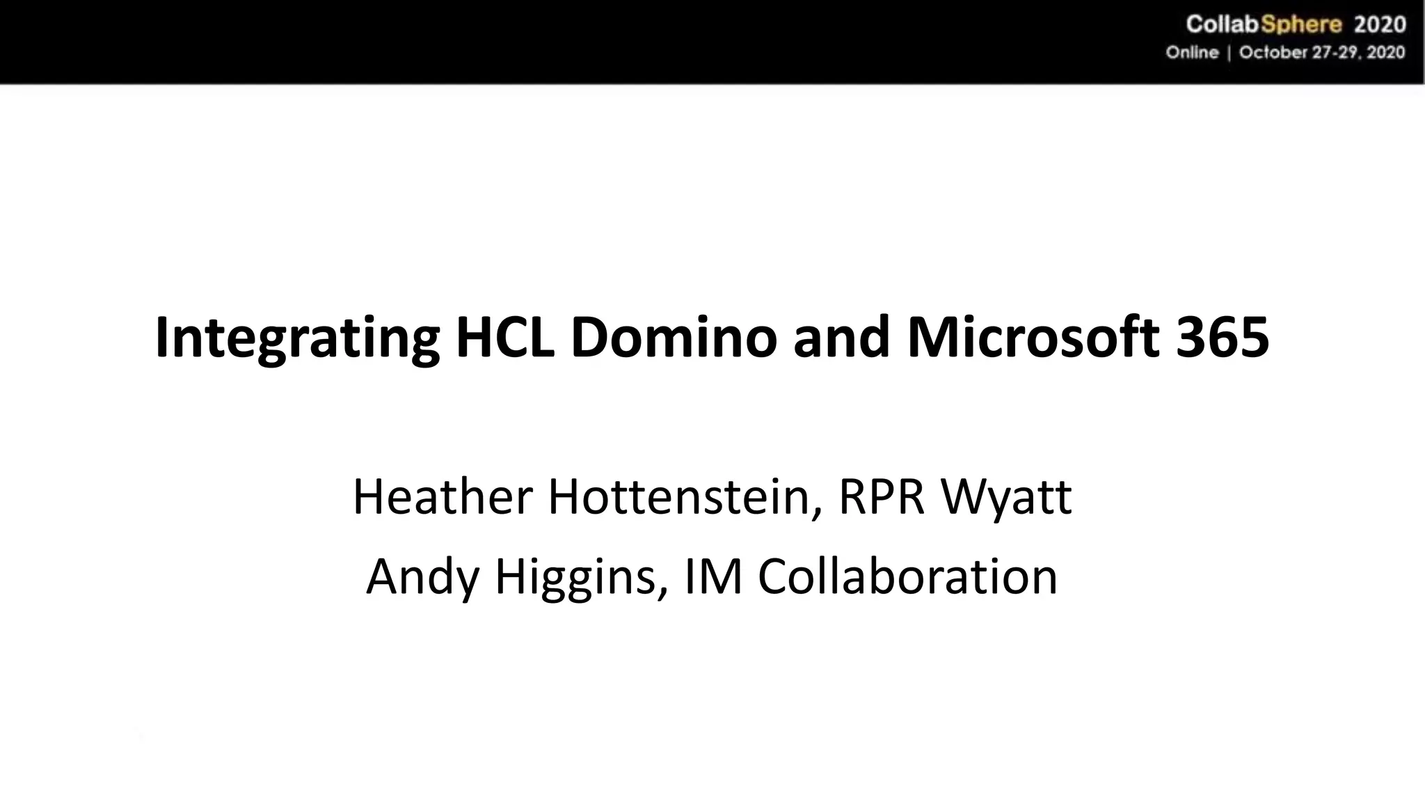 INF107 - Integrating HCL Domino and Microsoft 365 | PPTX