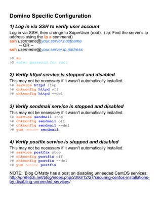 Installing & Configuring IBM Domino 9 on CentOS | PDF