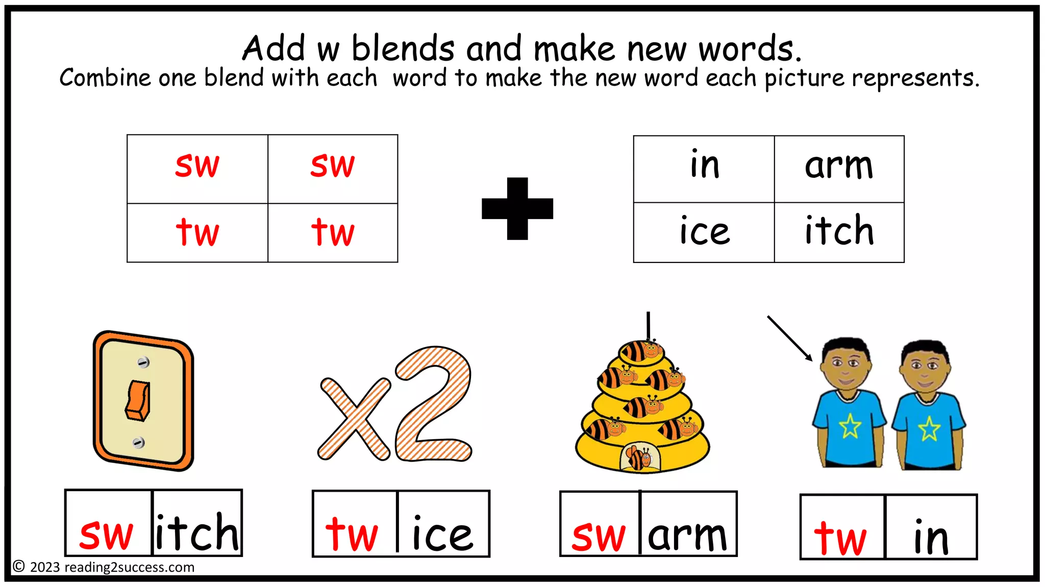 Word Work - Adding Consonant Digraphs and Blends to Words to Make New ...