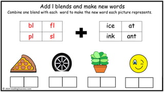 Word Work - Adding Consonant Digraphs and Blends to Words to Make New ...