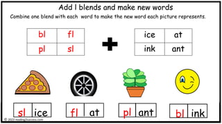 Word Work - Adding Consonant Digraphs and Blends to Words to Make New ...
