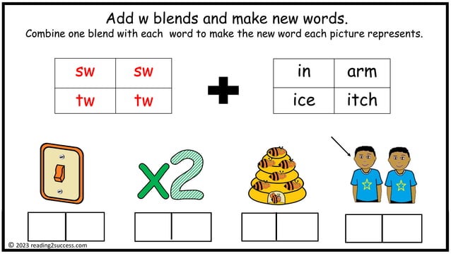 Word Work - Adding Consonant Digraphs and Blends to Words to Make New ...
