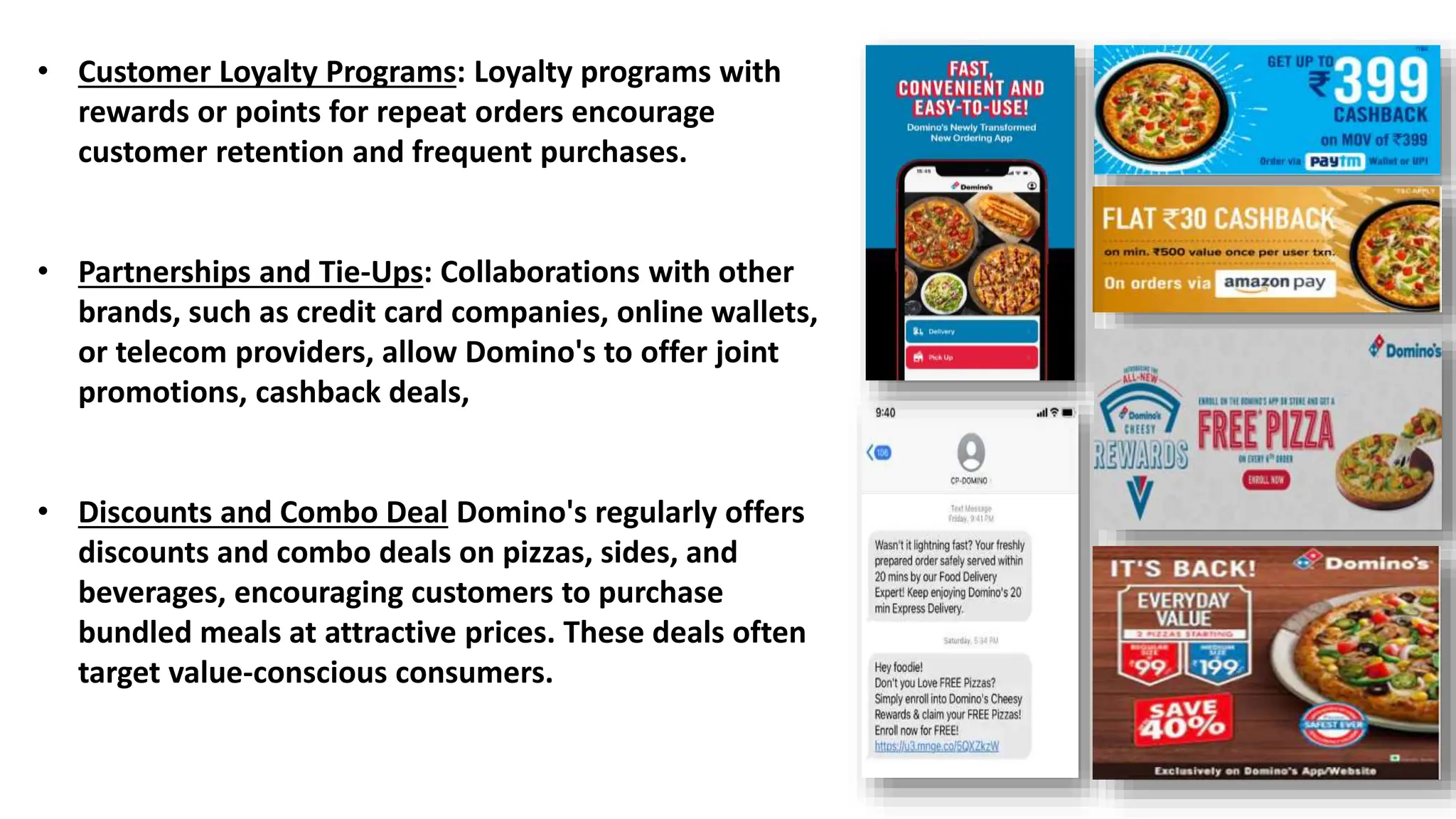 Marketing strategy of dominos on 4P strategy | PPTX
