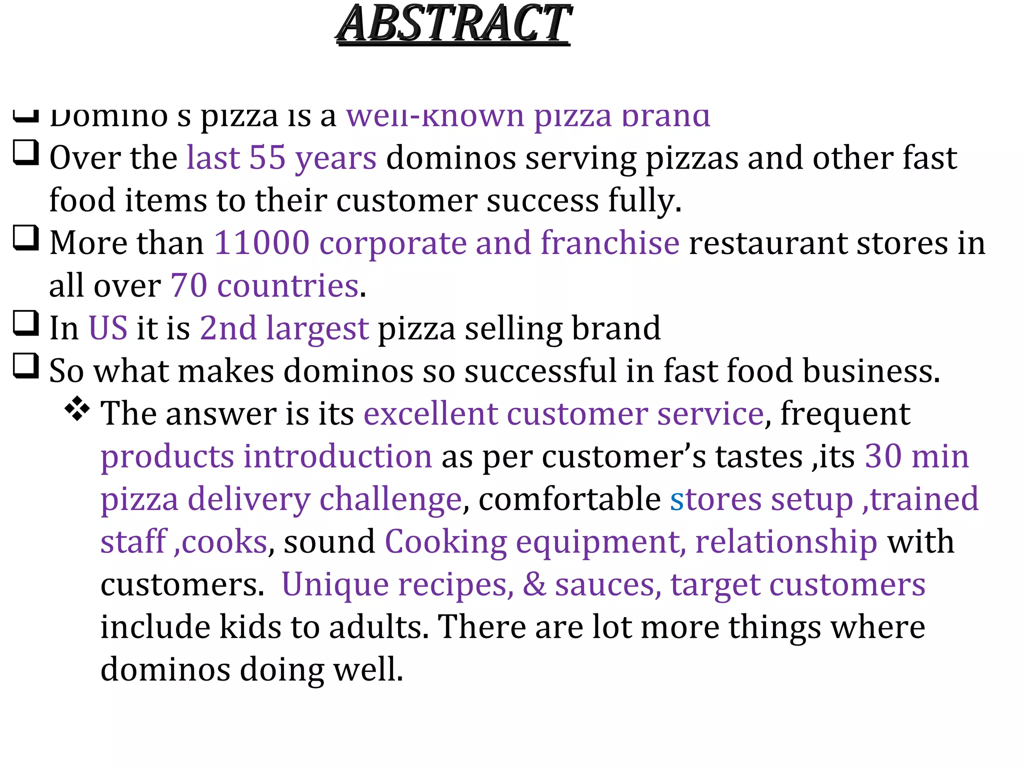 Dominos Business Model by Ninad Nigam | PPT