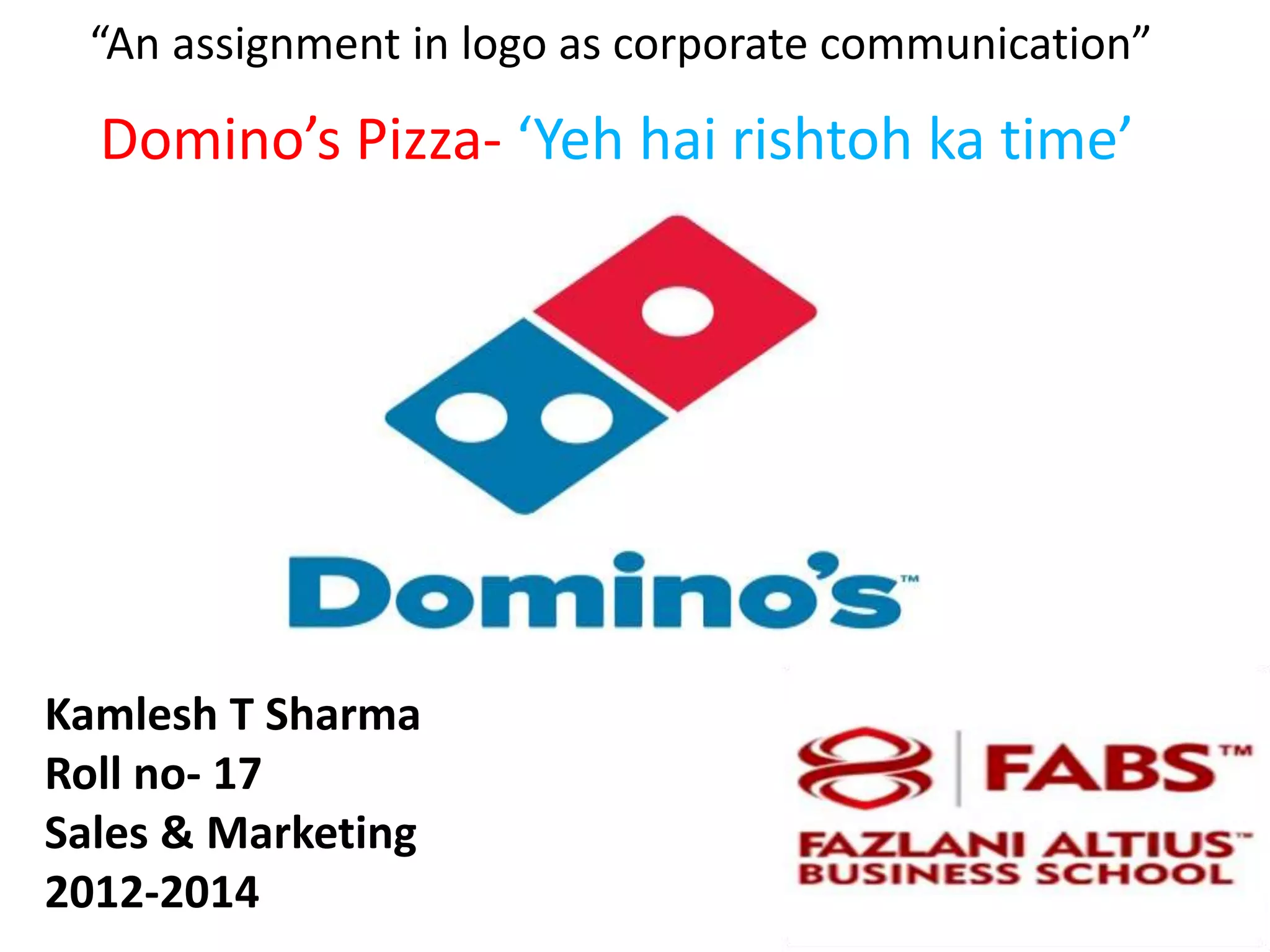 Domino's logo change over the years | PPTX | Desserts and Baking | Food ...