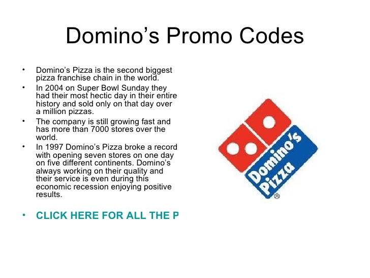 Domino s Promo Codes Domino s Promo Codes