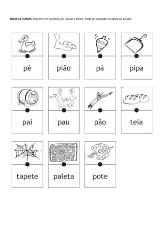 Dominós de palavras ptlmd partilha | PDF