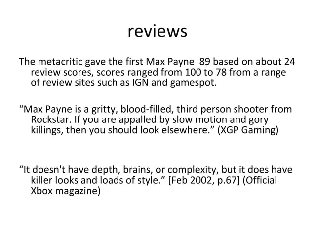 Case Study- Max Payne | PPT