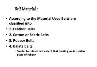 BELT DRIVE BY G.DINESHPIRAN | PPTX | Physics | Science