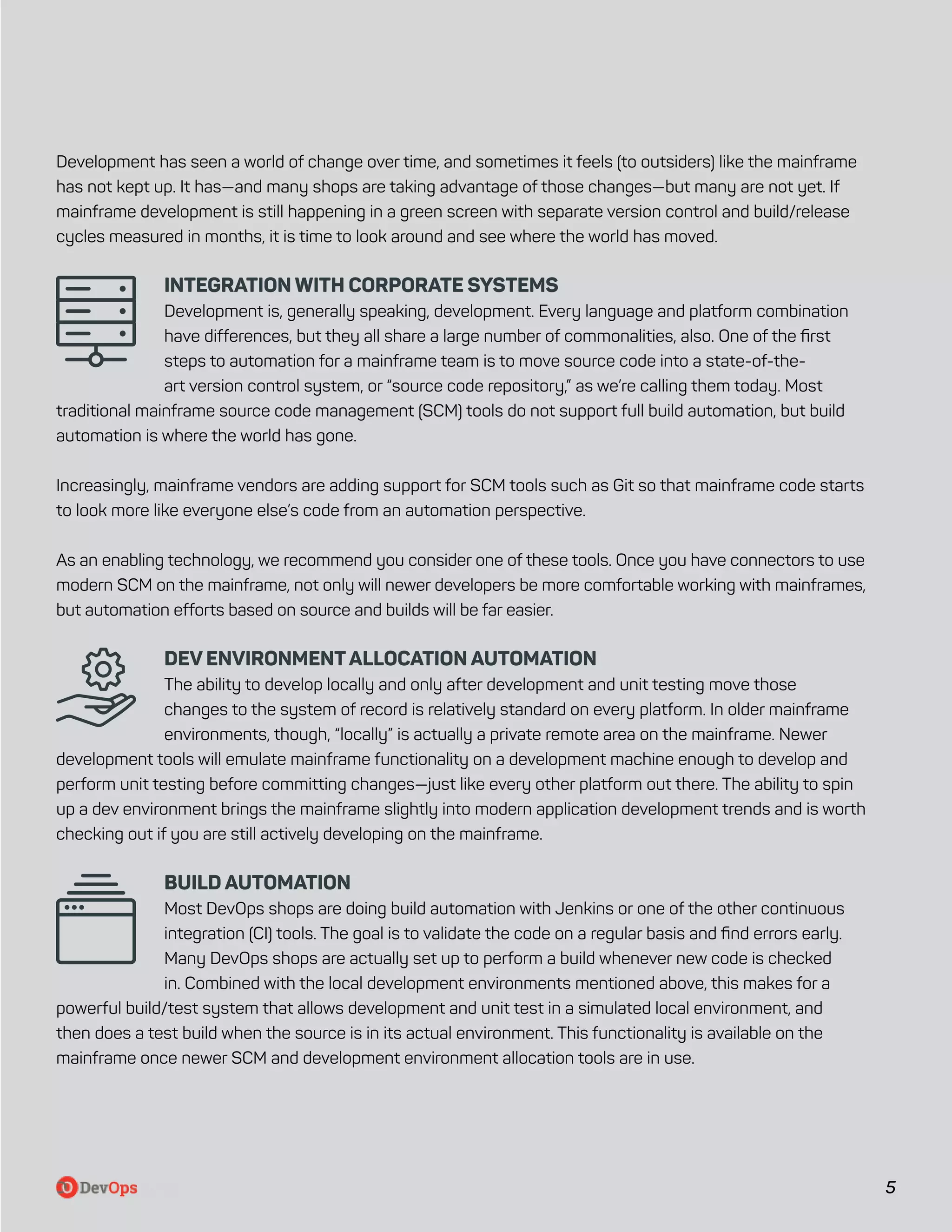Do modernizing the Mainframe for DevOps. | PDF