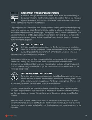 Do modernizing the Mainframe for DevOps. | PDF