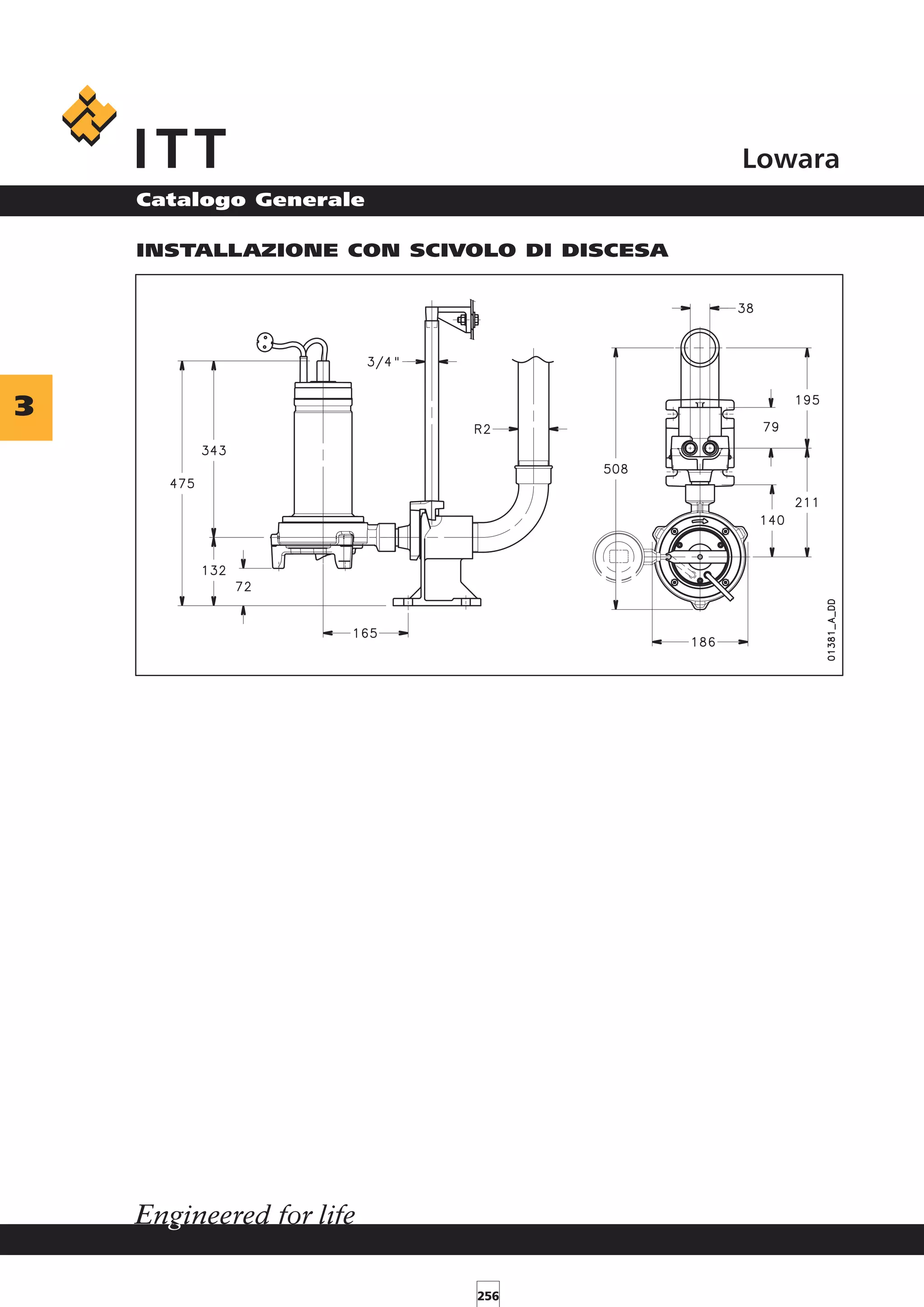 Scheda tecnica Lowara DOMO 7/B - 7VX - 10/B - 10VX - 10/B - 15B - 15VX ...