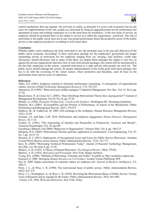 Do motivation drive employee’s performance in public sector ...