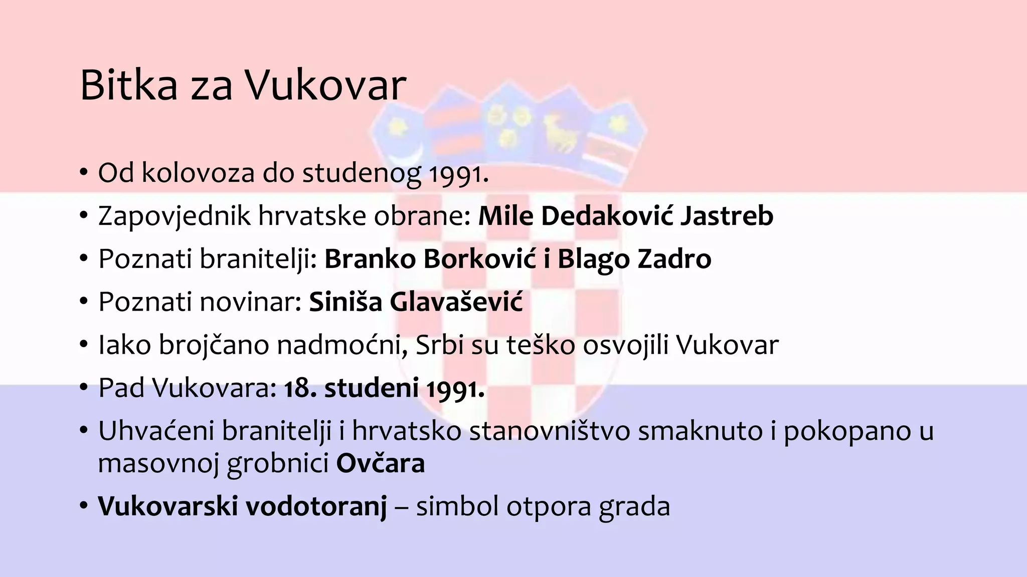 Domovinski rat | PPTX