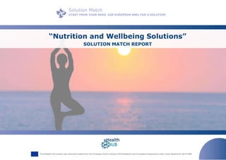 Nutrition and Wellbeing Solutions Report | DOMPÉ Pharma eHealth HUB ...