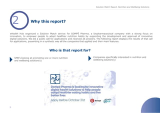 Nutrition and Wellbeing Solutions Report | DOMPÉ Pharma eHealth HUB ...