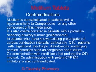 Motilium (Domperidone 10 mg Tablets) | ODP