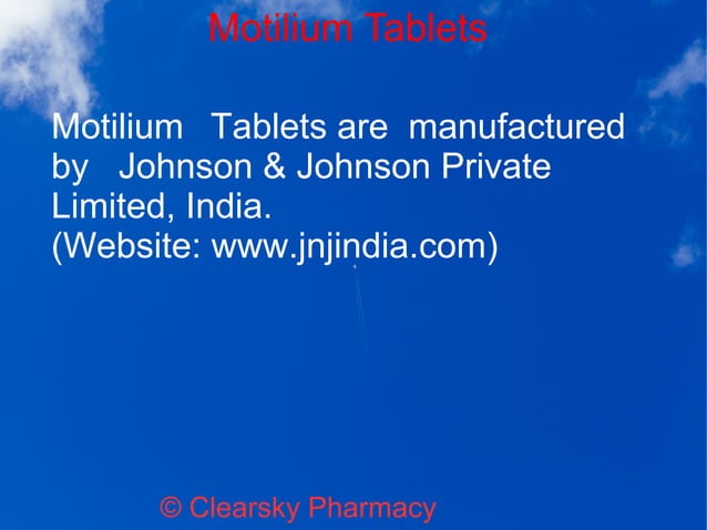 Motilium (Domperidone 10 mg Tablets) | ODP