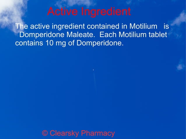 Motilium (Domperidone 10 mg Tablets) | ODP