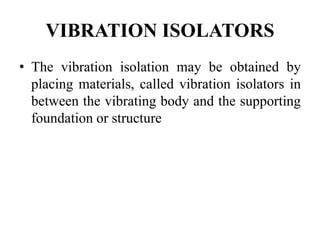 Vibration Isolation and Base Excitation | PPTX