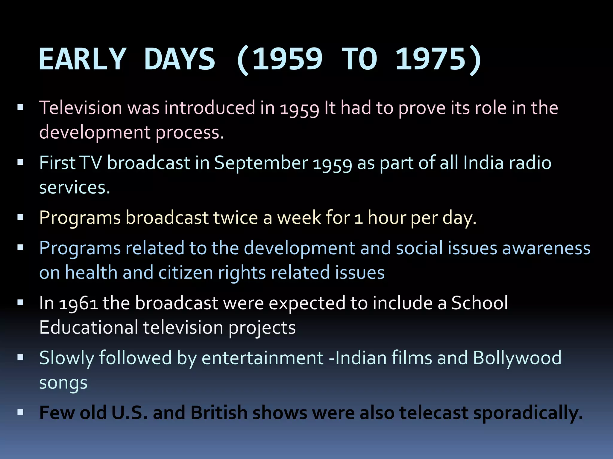 History of TV in India | PPTX