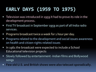 History of TV in India | PPTX