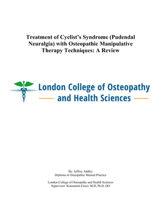 Treatment of Cyclist's Syndrome (Pudental Neuralgia) with Osteopathic ...