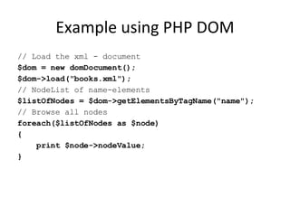 DOM and SAX | PPT | Web Development | Internet