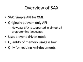 DOM and SAX | PPT
