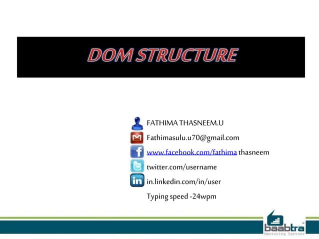 Dom structure | PPT
