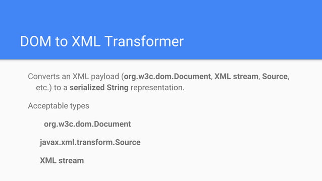 Dom to xml transformer | PPT