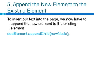 INTRODUCTION TO DOM AND DOM TREE | PPT