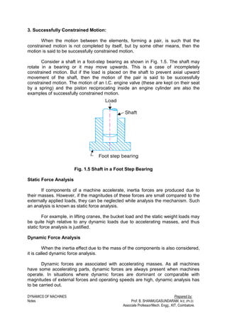 DYNAMICS OF MACHINES UNIT-1 BY Mr.P.RAMACHANDRAN/AP/MECH/KIT/CBE | PDF