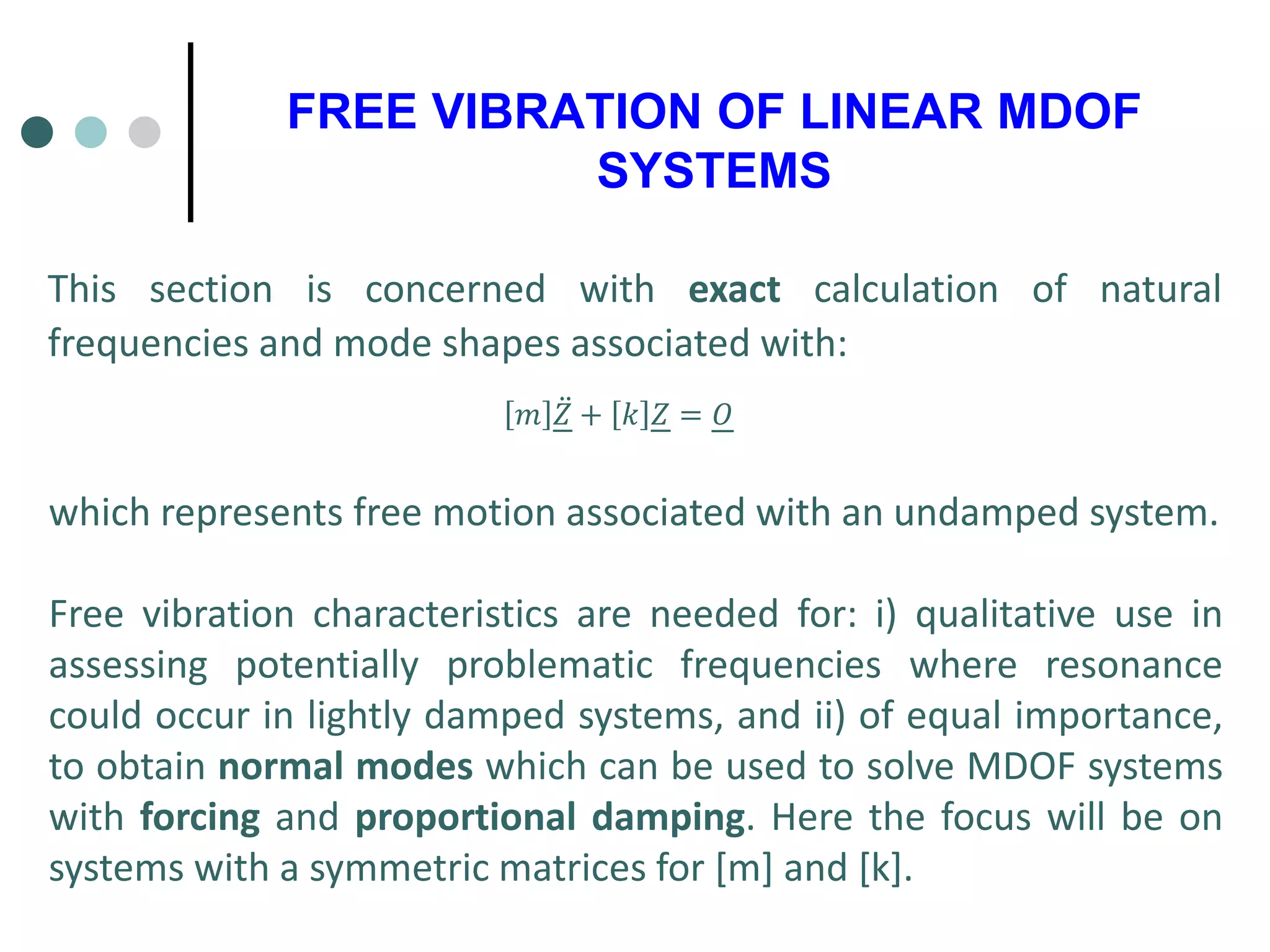 DOMV No 8 MDOF LINEAR SYSTEMS - RAYLEIGH'S METHOD - FREE VIBRATION.pdf