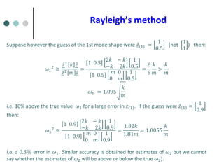 DOMV No 8 MDOF LINEAR SYSTEMS - RAYLEIGH'S METHOD - FREE VIBRATION.pdf
