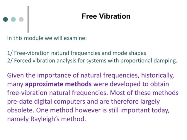 DOMV No 8 MDOF LINEAR SYSTEMS - RAYLEIGH'S METHOD - FREE VIBRATION.pdf