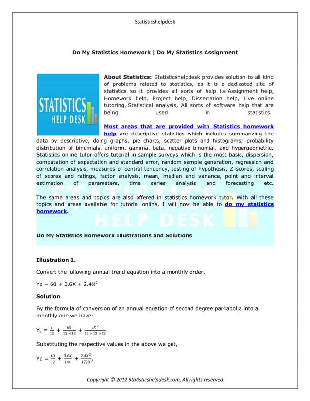 Do My Statistics Homework | PDF