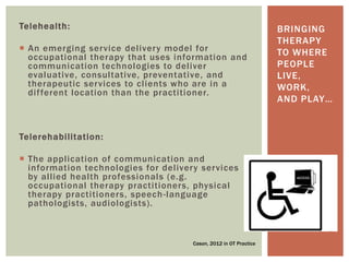 Hooked on Telehealth for Occupational Therapy | PPTX