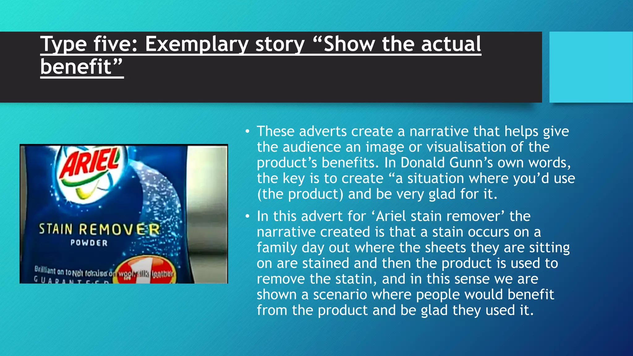 Donald Gunn 12 types of advertising | PPTX