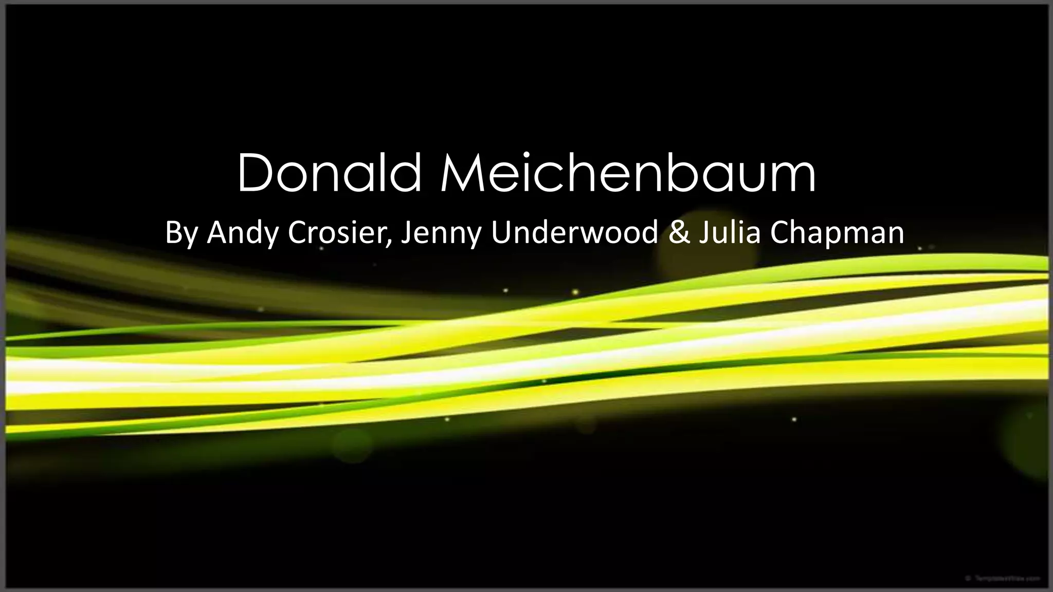 Donald meichenbaum | PPTX