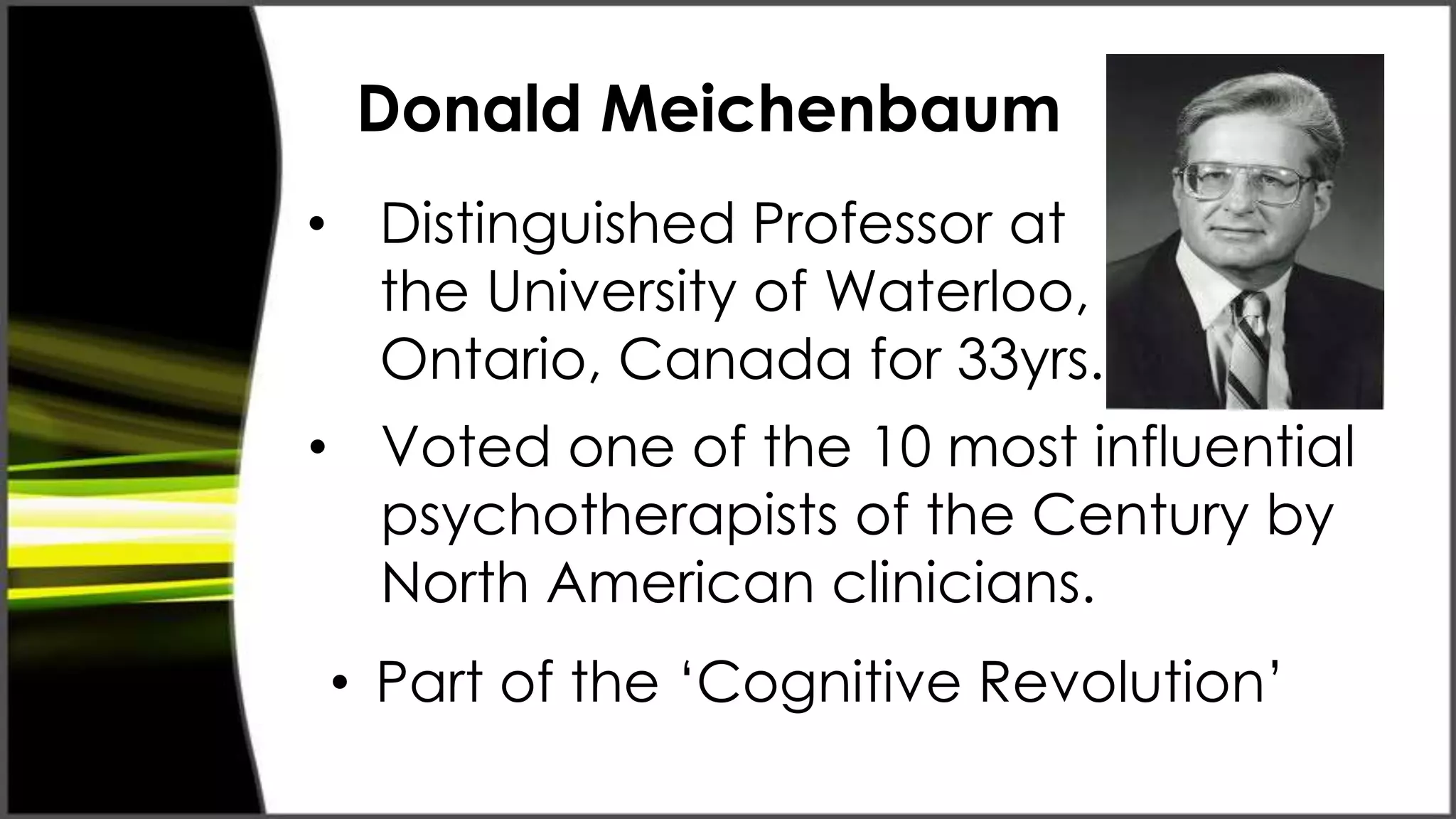 Donald meichenbaum | PPTX