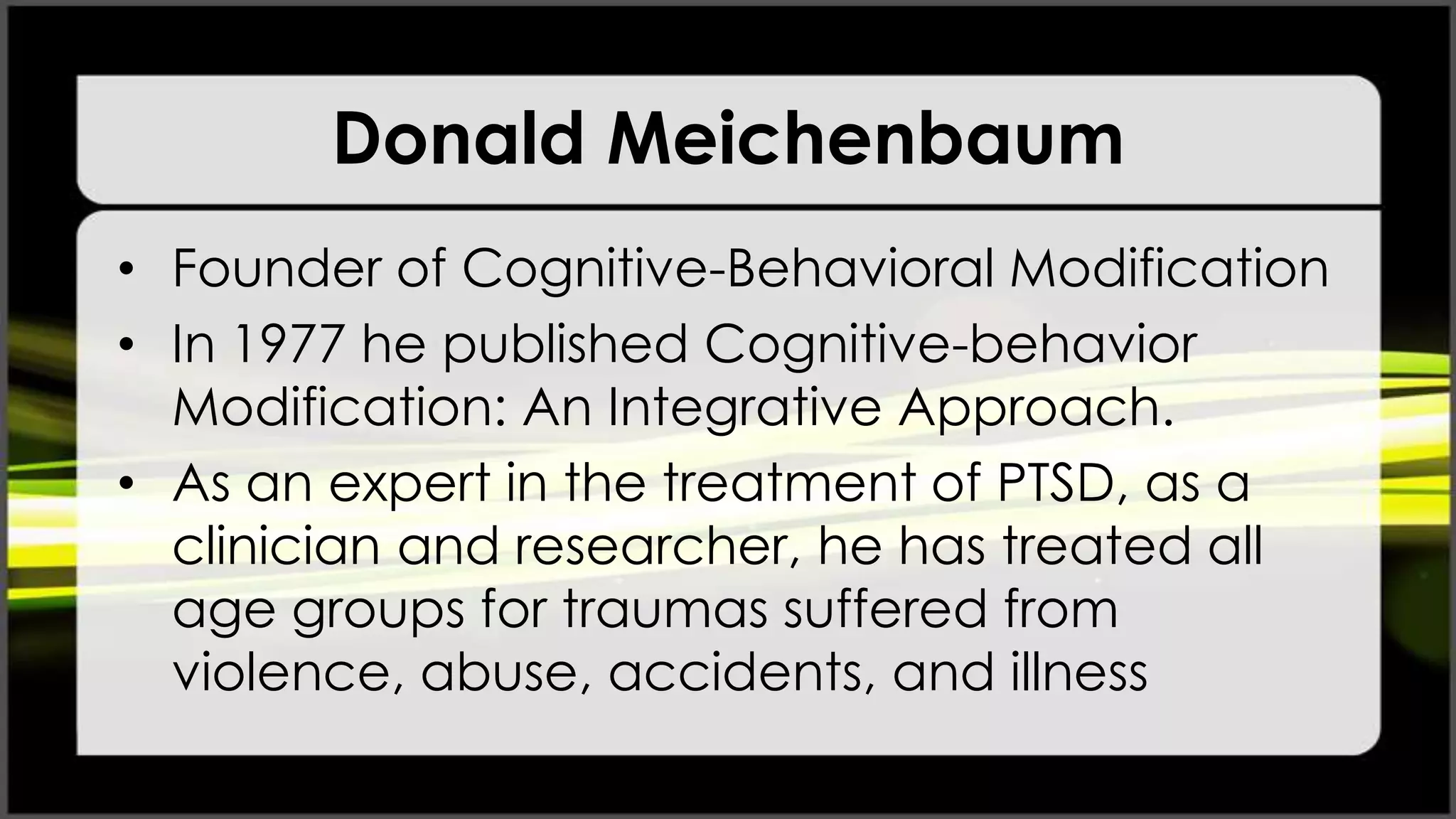 Donald meichenbaum | PPTX