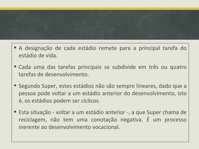 Donald super e o desenvolvimento profissional | PPT