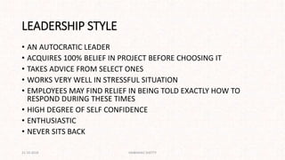 Donald trump as a leader | PPTX