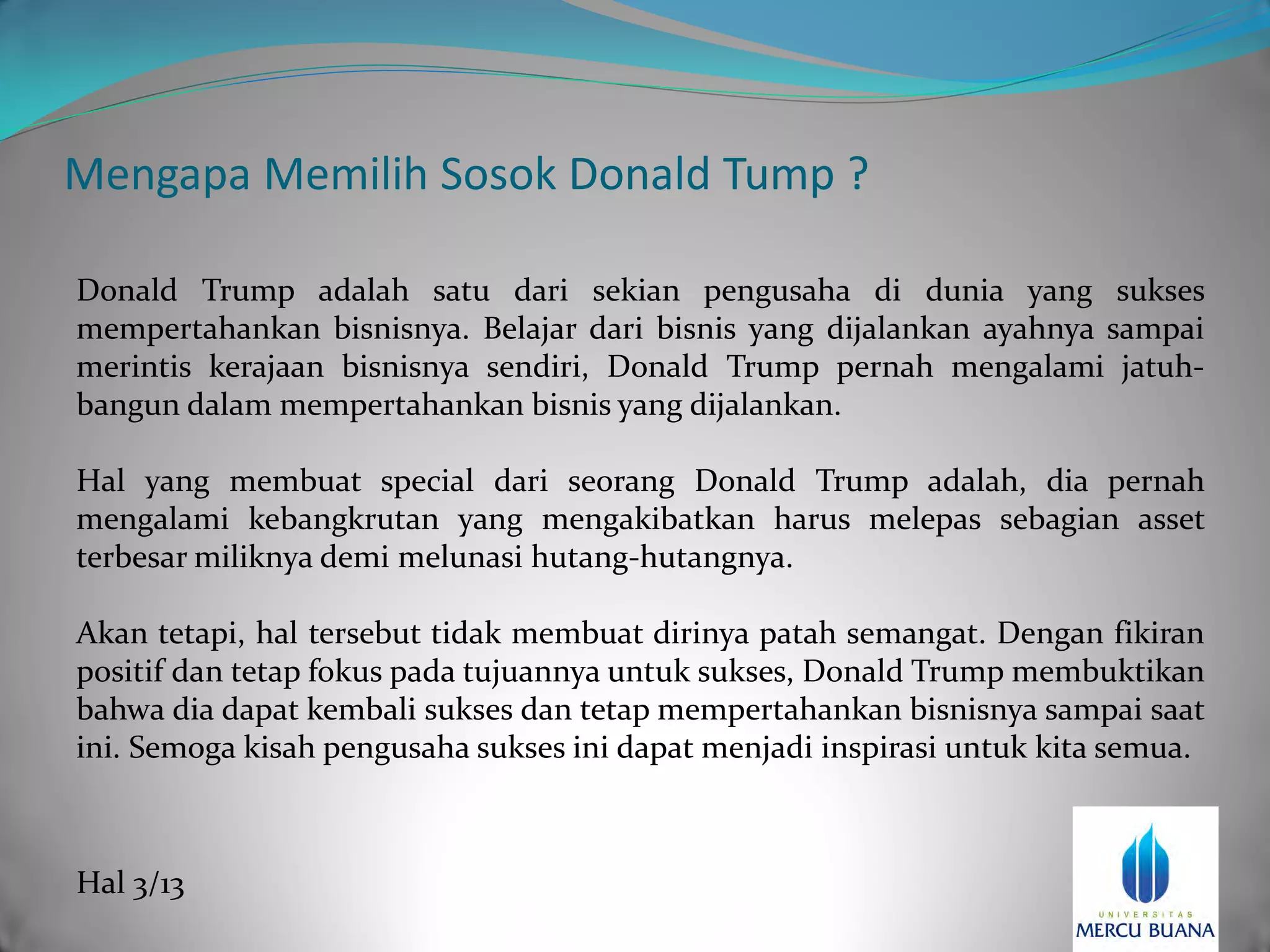 Donald Trump biography | PDF