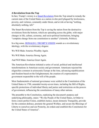 Donald Trump: New American Revolution | PDF