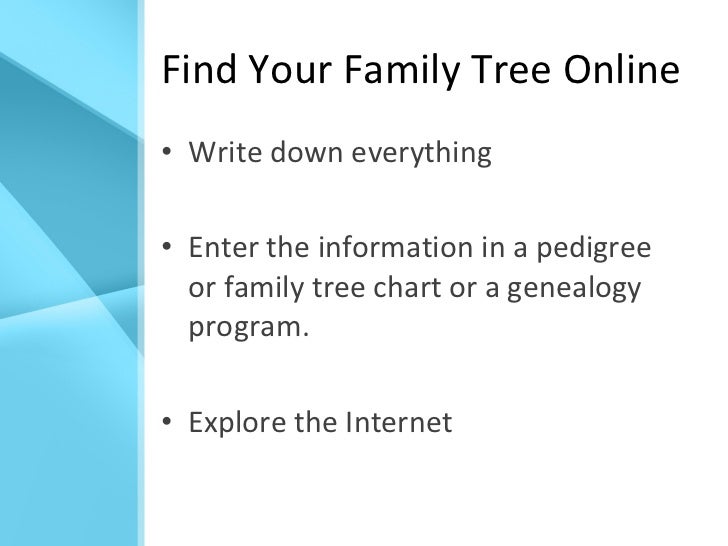 Find my family tree - revolutionkool